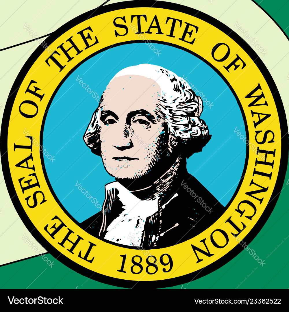 Washington scroll Royalty Free Vector Image - VectorStock