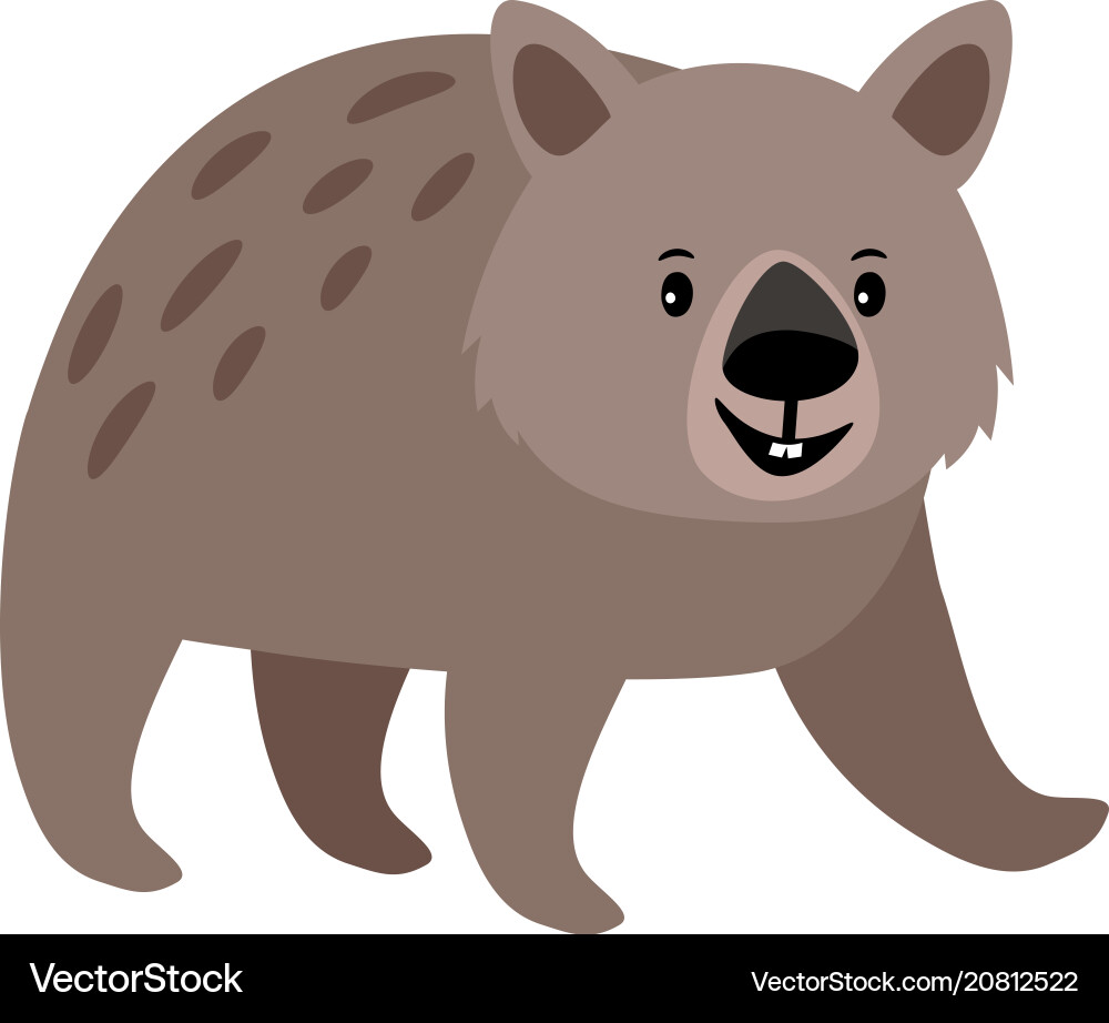 Wombat cute animal icon Royalty Free Vector Image