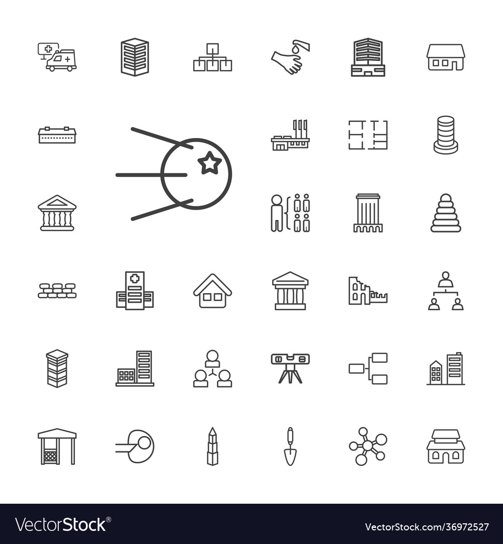 33 structure icons Royalty Free Vector Image - VectorStock