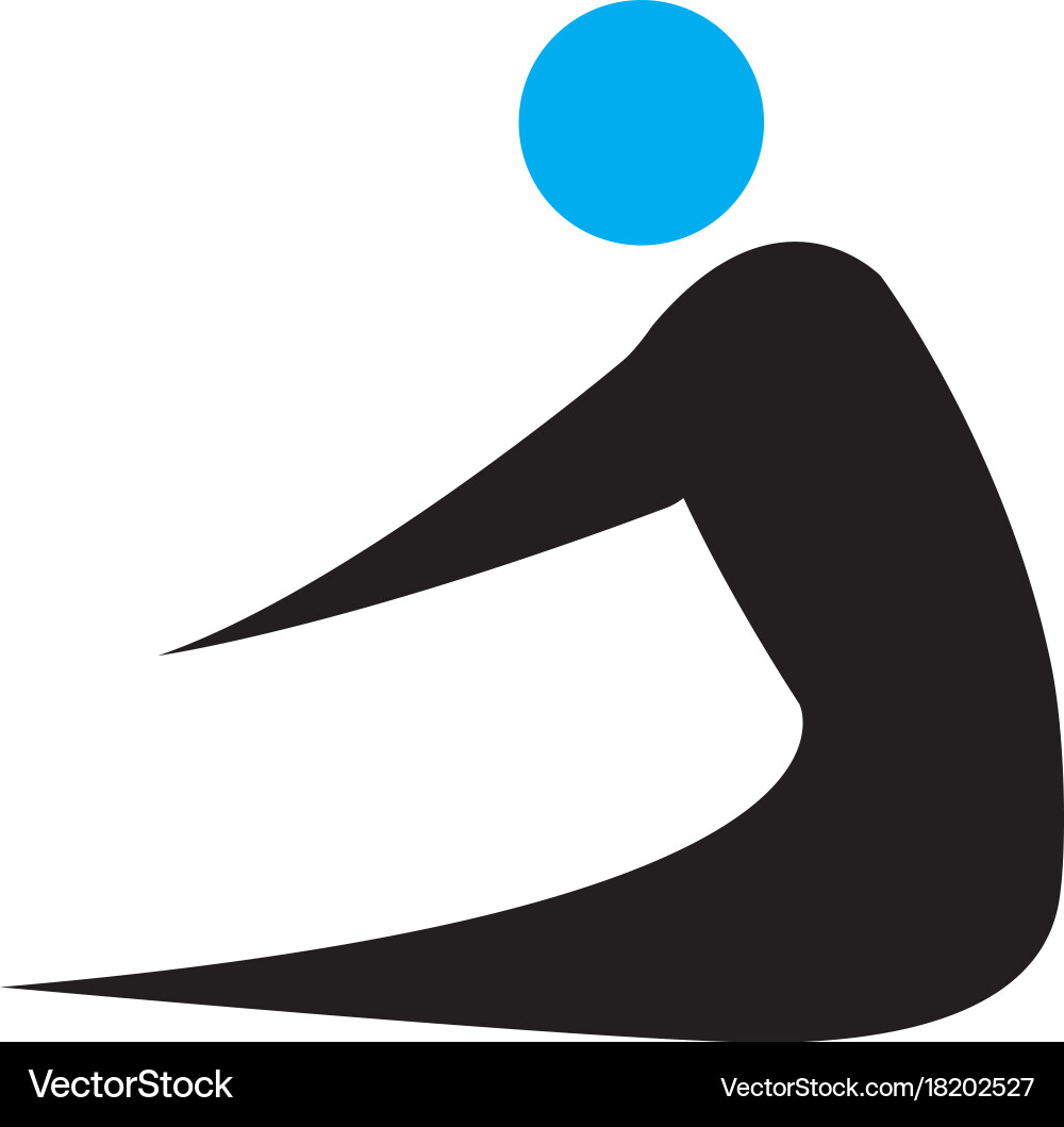 Abstract fitness icon Royalty Free Vector Image