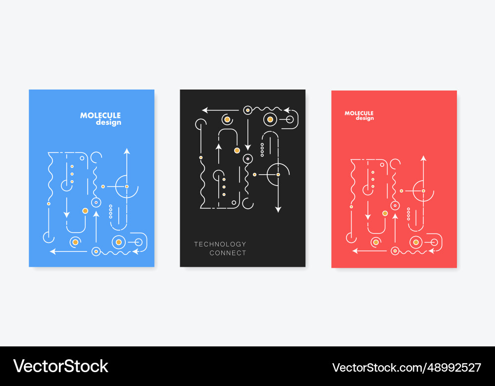 Abstract geometric shapes on cover brochures Vector Image