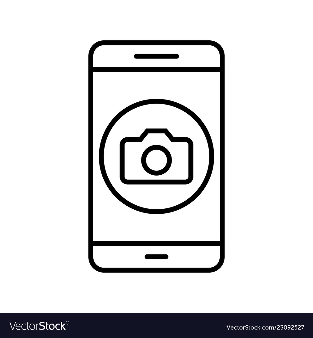 Camera mobile application icon Royalty Free Vector Image
