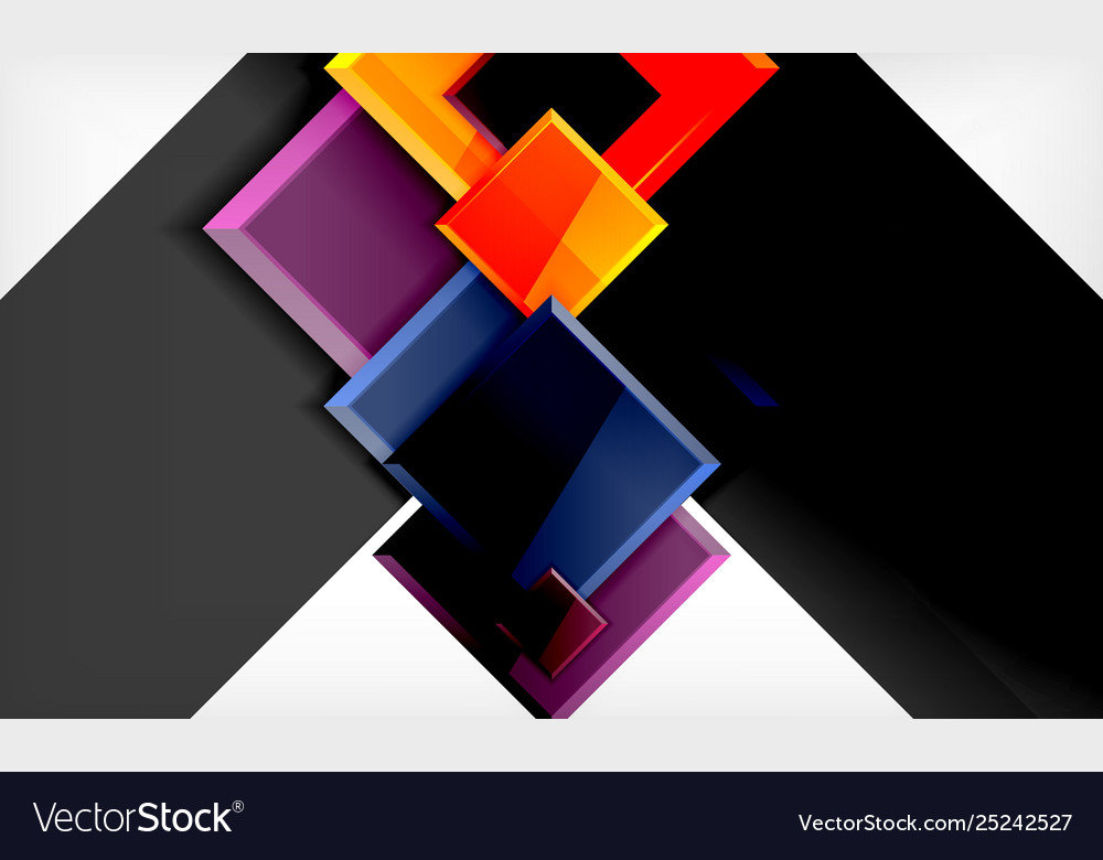Colorful square and rectangle blocks background Vector Image