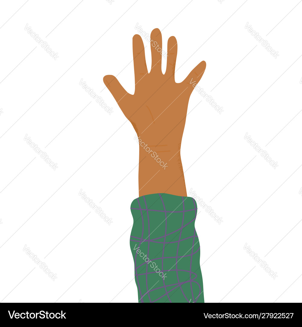 Humans hand isolated palm in flat style Royalty Free Vector