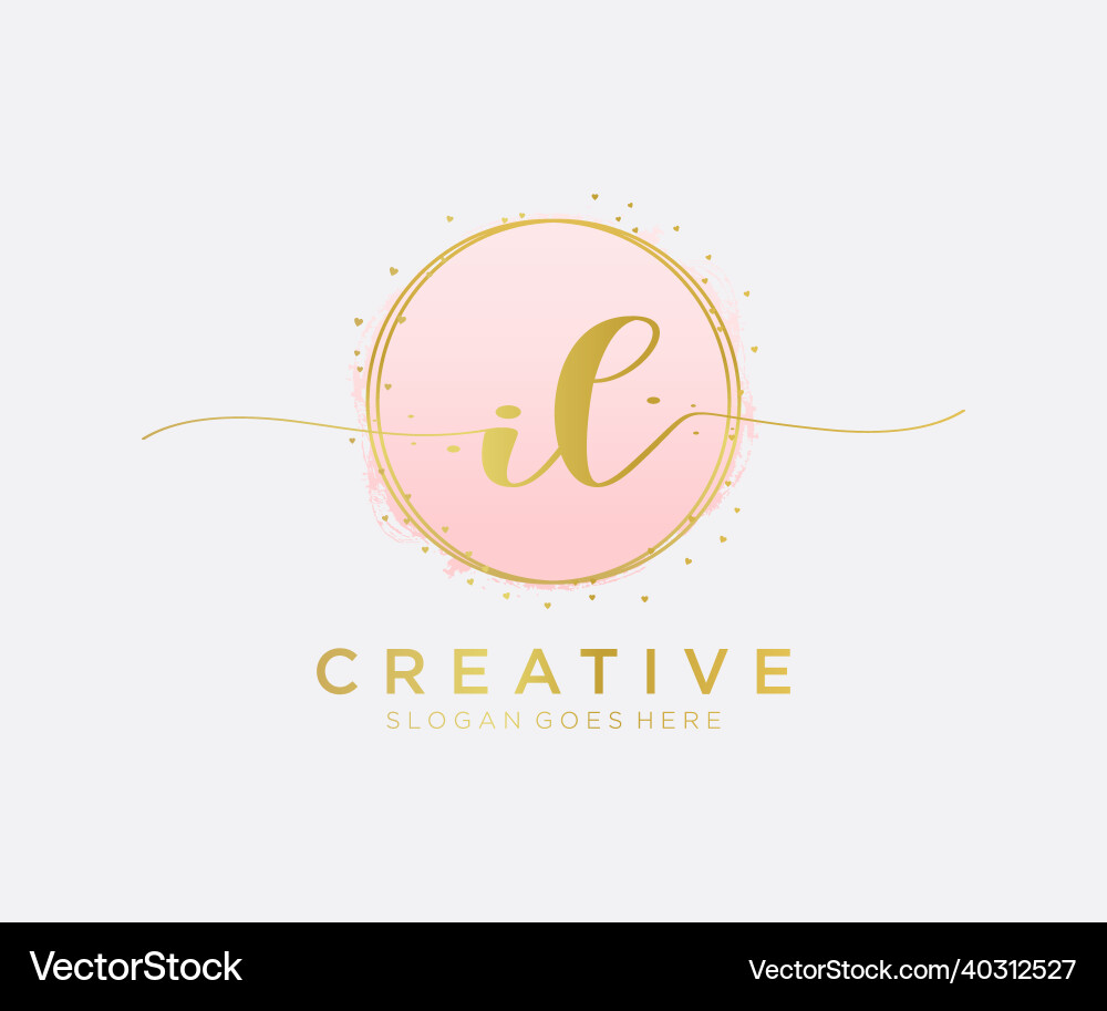 Initial il feminine logo usable for nature salon Vector Image