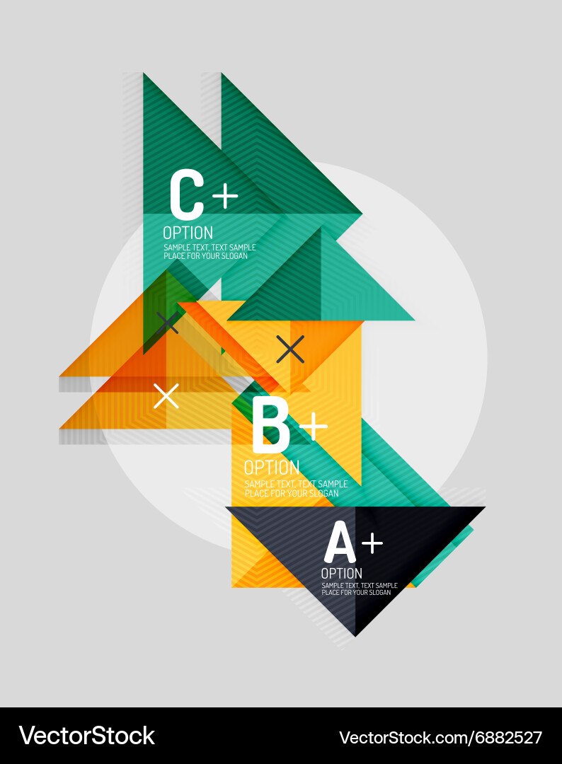 Paper style abstract geometric shapes Royalty Free Vector