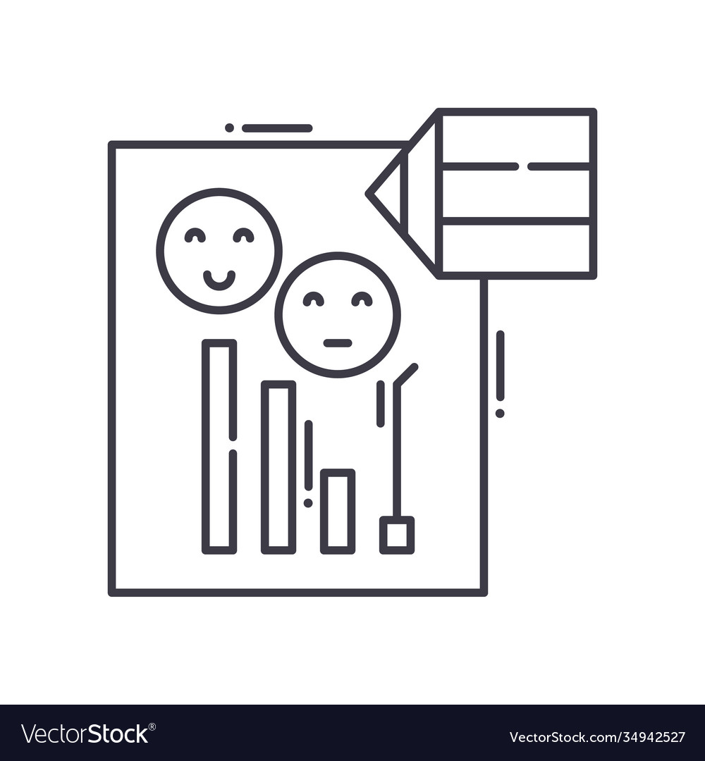 Scoring Chart Icon Linear Isolated Royalty Free Vector Image