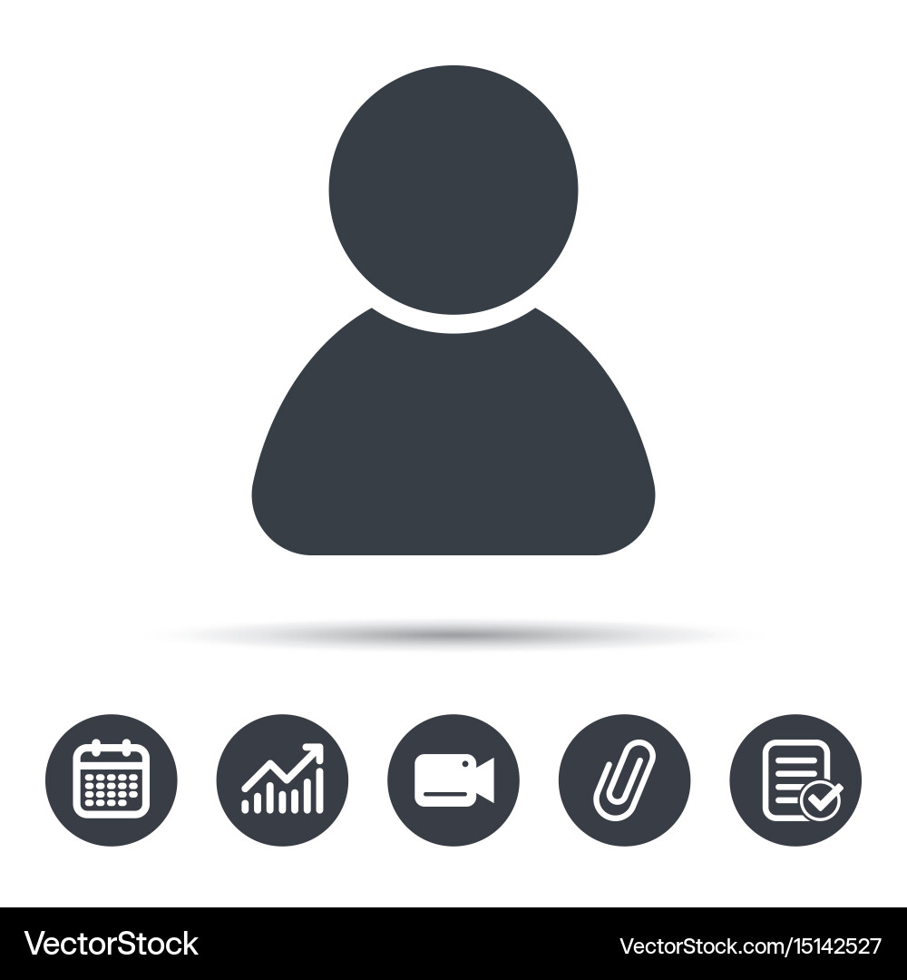 User icon human person sign Royalty Free Vector Image