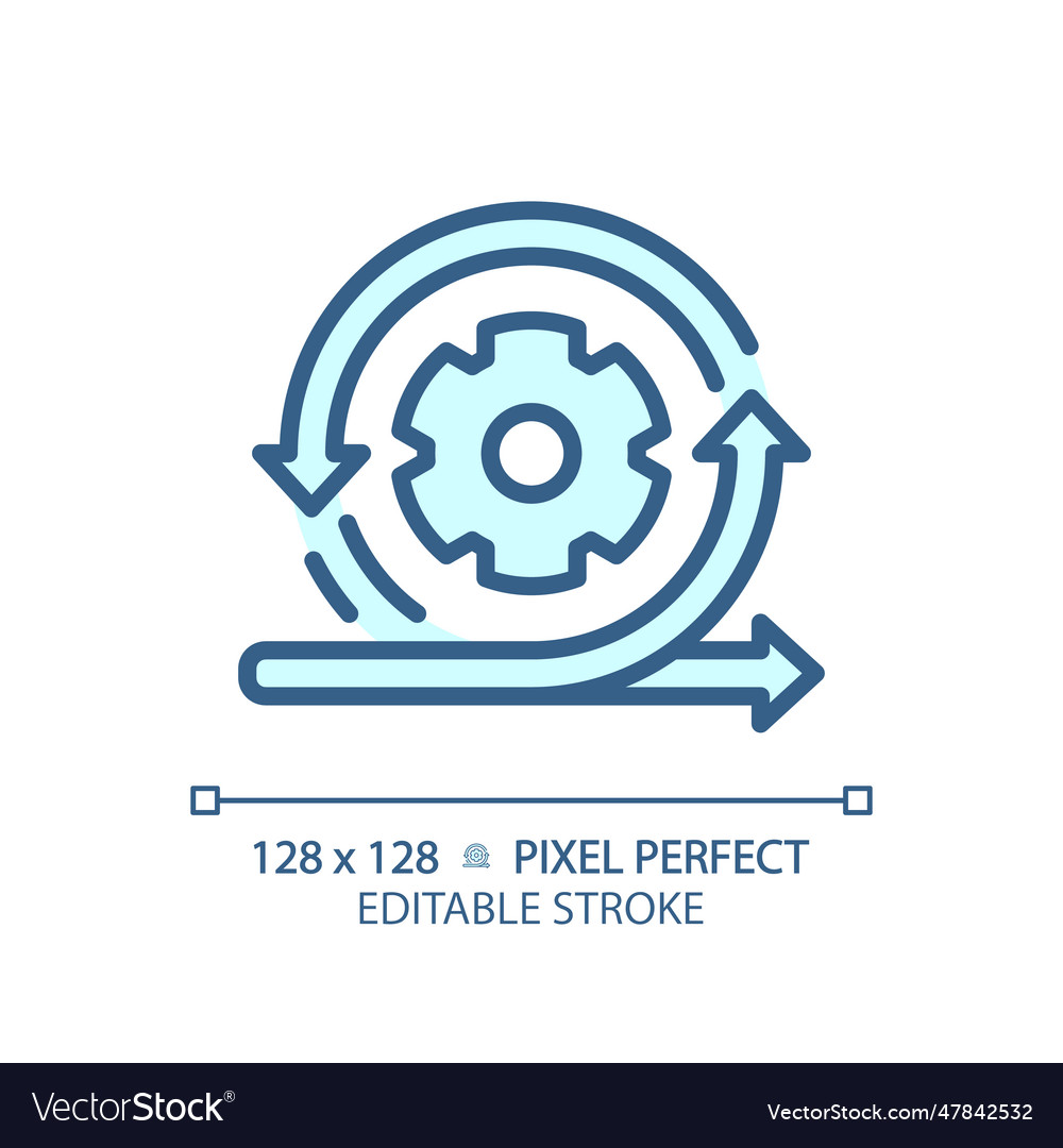 2d Customizable Agile Development Linear Icon Vector Image