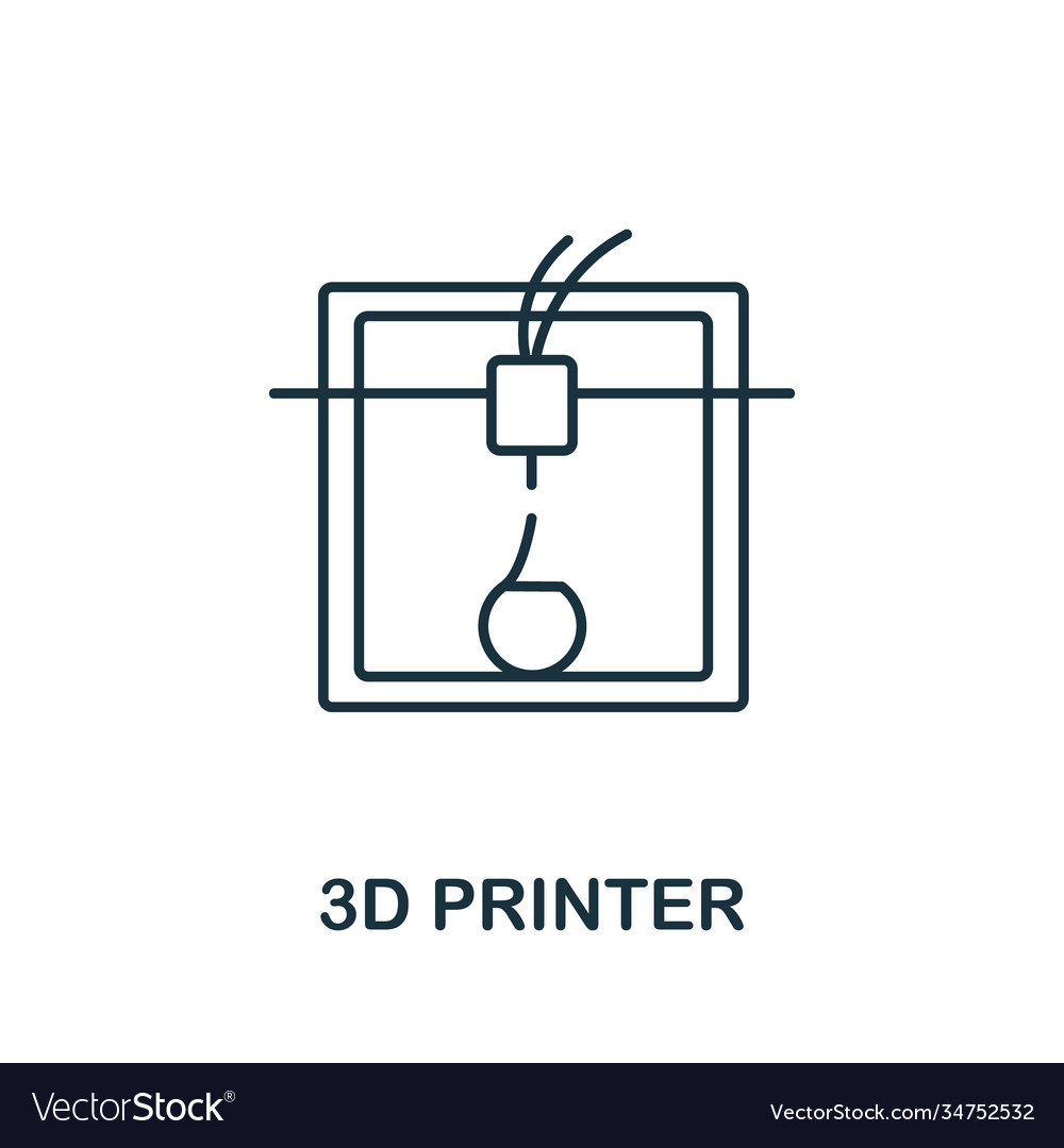 3d printer icon from printing collection Vector Image
