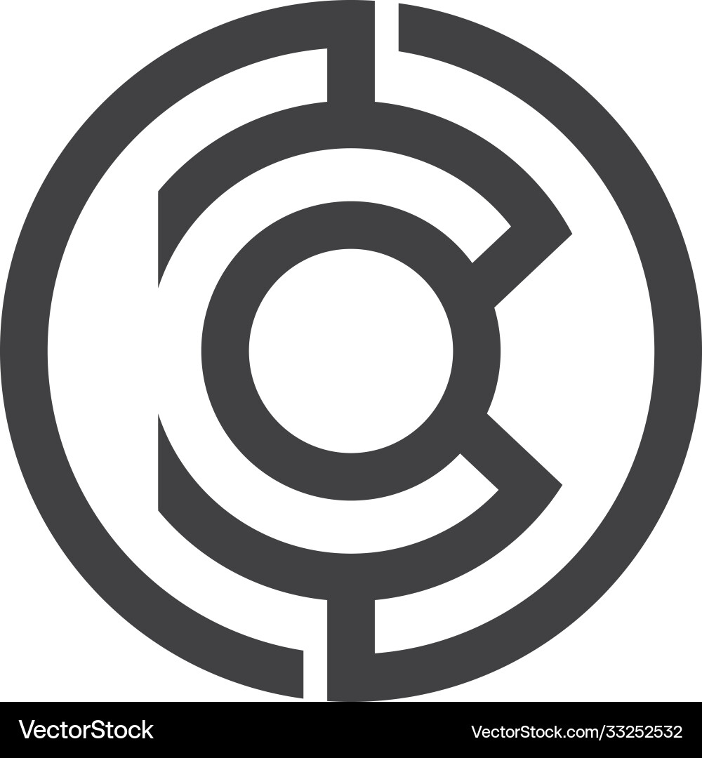 Abstract number 30 symbol circle geometric line Vector Image