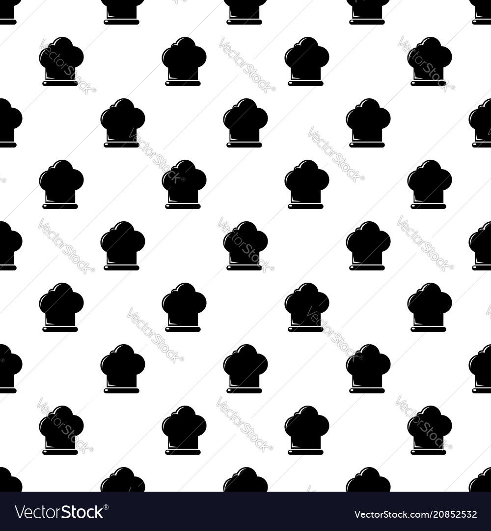 Chef hat pattern seamless Royalty Free Vector Image