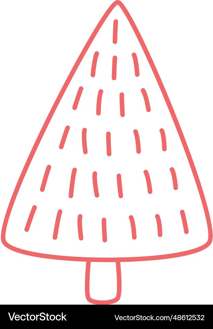 Christmas tree doodle Royalty Free Vector Image