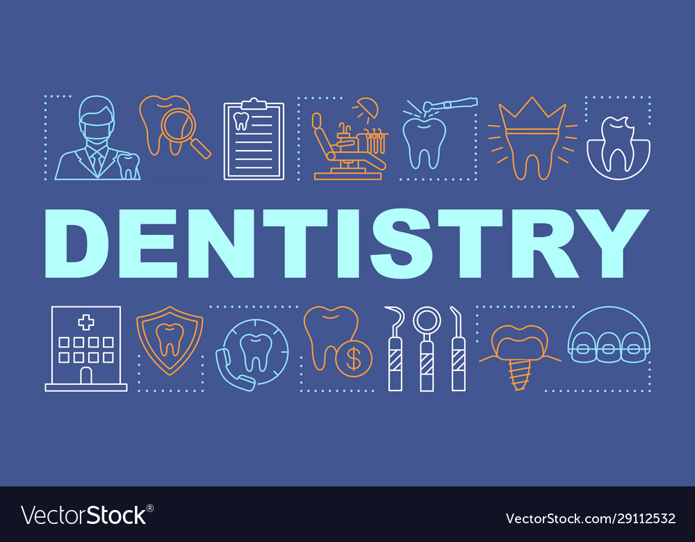 Dentistry word concepts banner Royalty Free Vector Image Dentistry word concepts banner Royalty Free Vector Image