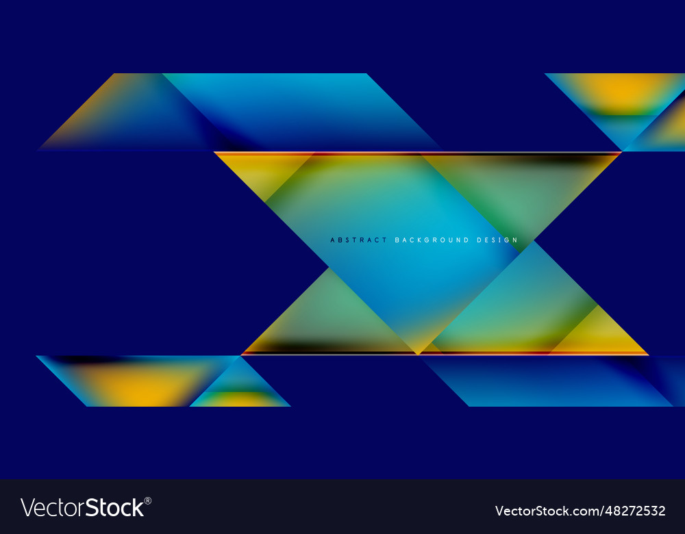 Dynamic triangle design with fluid gradient colors