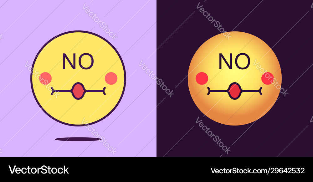 Emoji face icon with phrase no emoticon text Vector Image