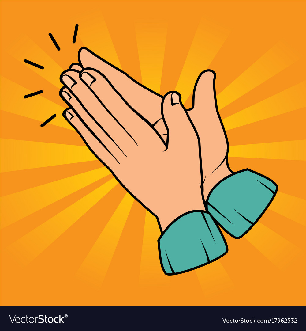 Human hands clapping ovation applaud hands Vector Image Human hands clapping ovation applaud hands Vector Image