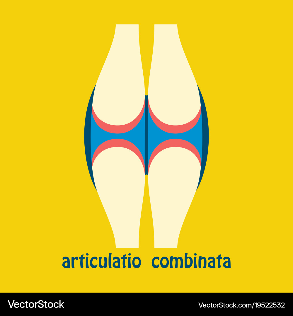 Knee joint health care icon flat Royalty Free Vector Image