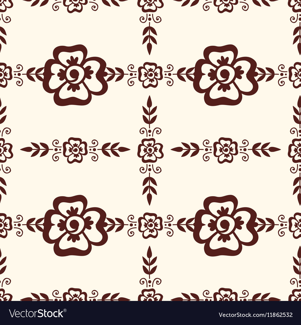 Mehendi pattern Royalty Free Vector Image - VectorStock