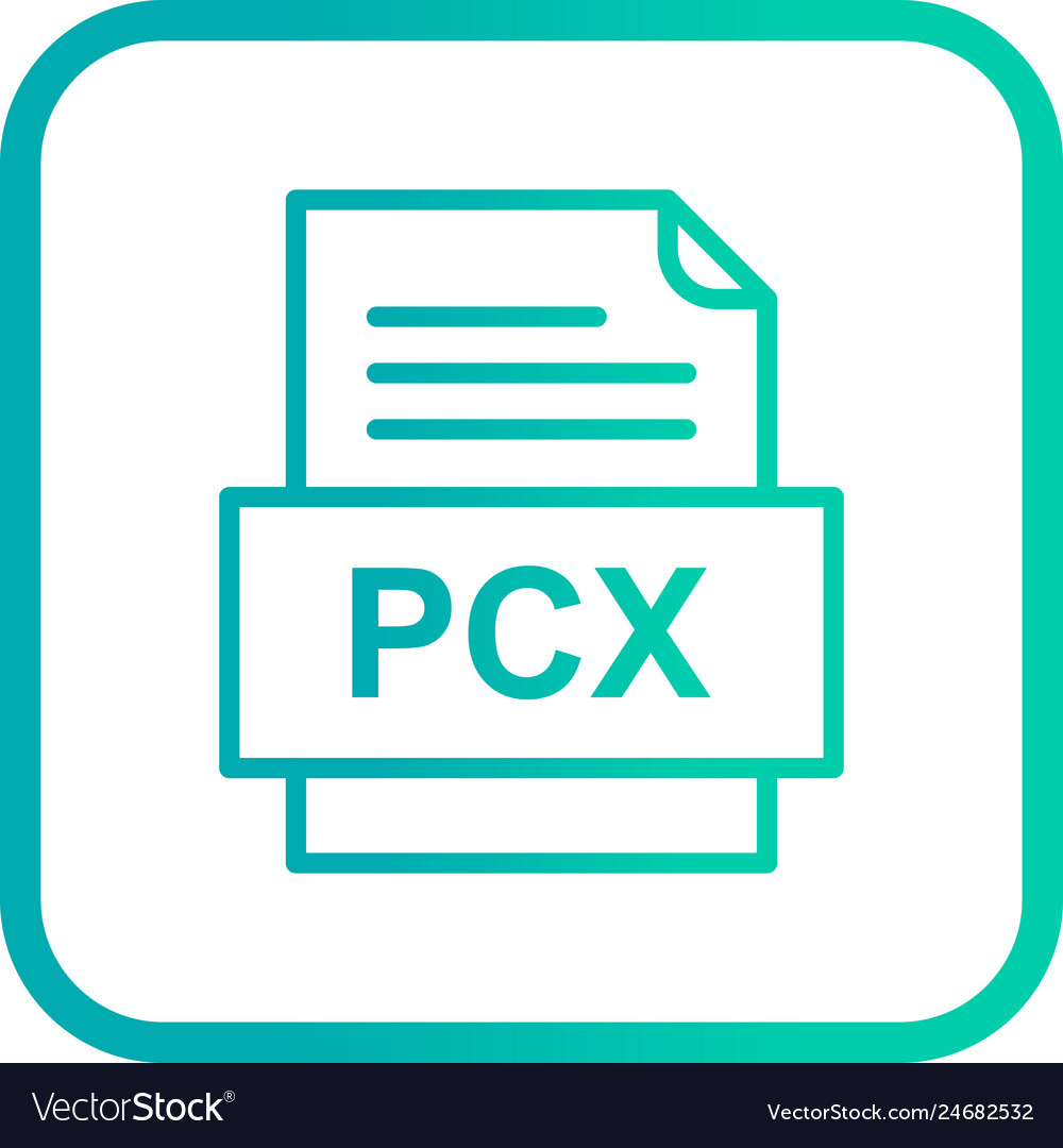 Pcx File Document Icon Royalty Free Vector Image