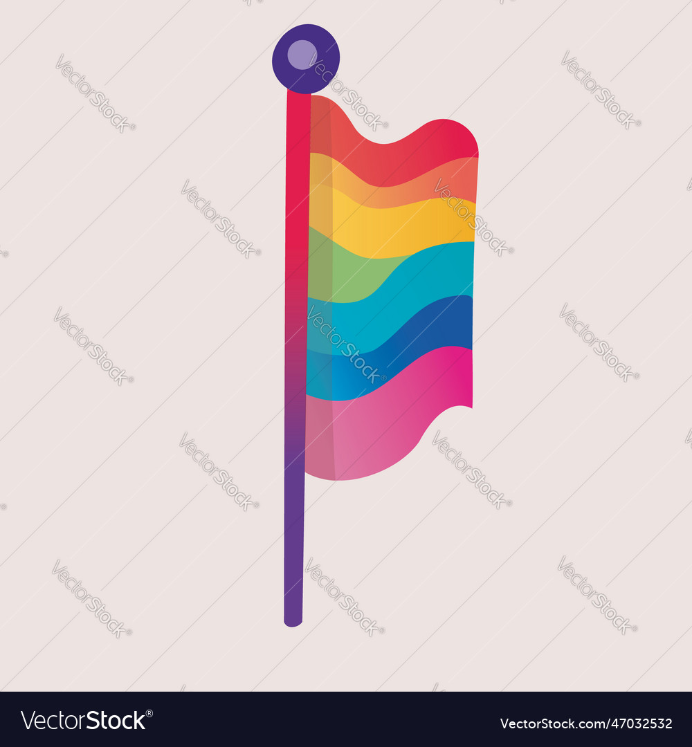 Rainbow lgbtq pride flag Royalty Free Vector Image