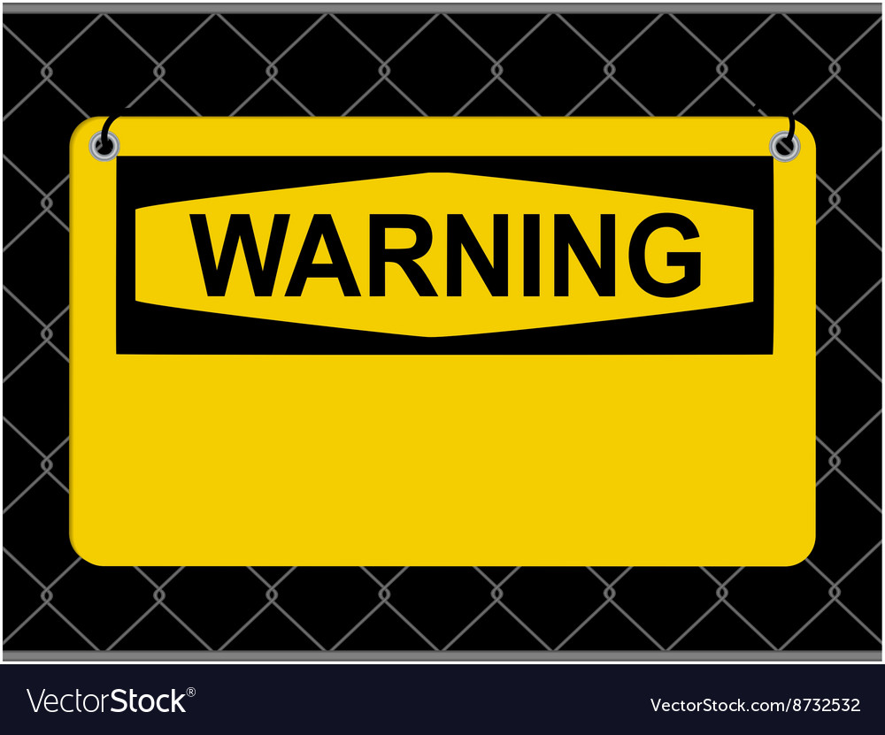 Warning sign Royalty Free Vector Image - VectorStock
