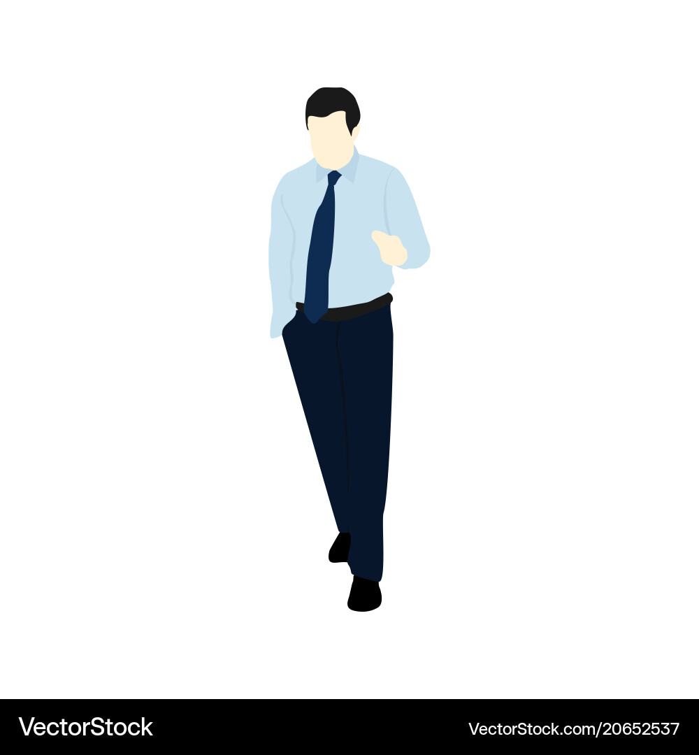 Blue shirt business people Royalty Free Vector Image