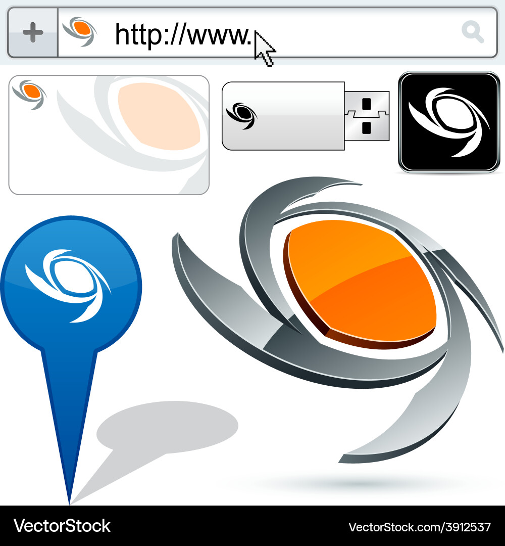 Business rotation abstract logo design Royalty Free Vector