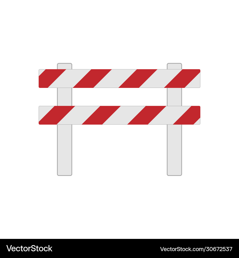 Color realistic road barrier for traffic Vector Image