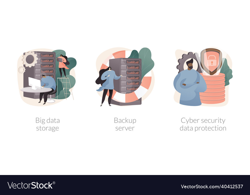 Data backup software abstract concept Royalty Free Vector
