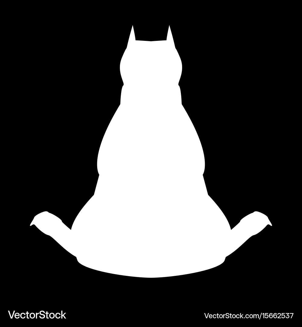 Dog from back view the white color icon Royalty Free Vector