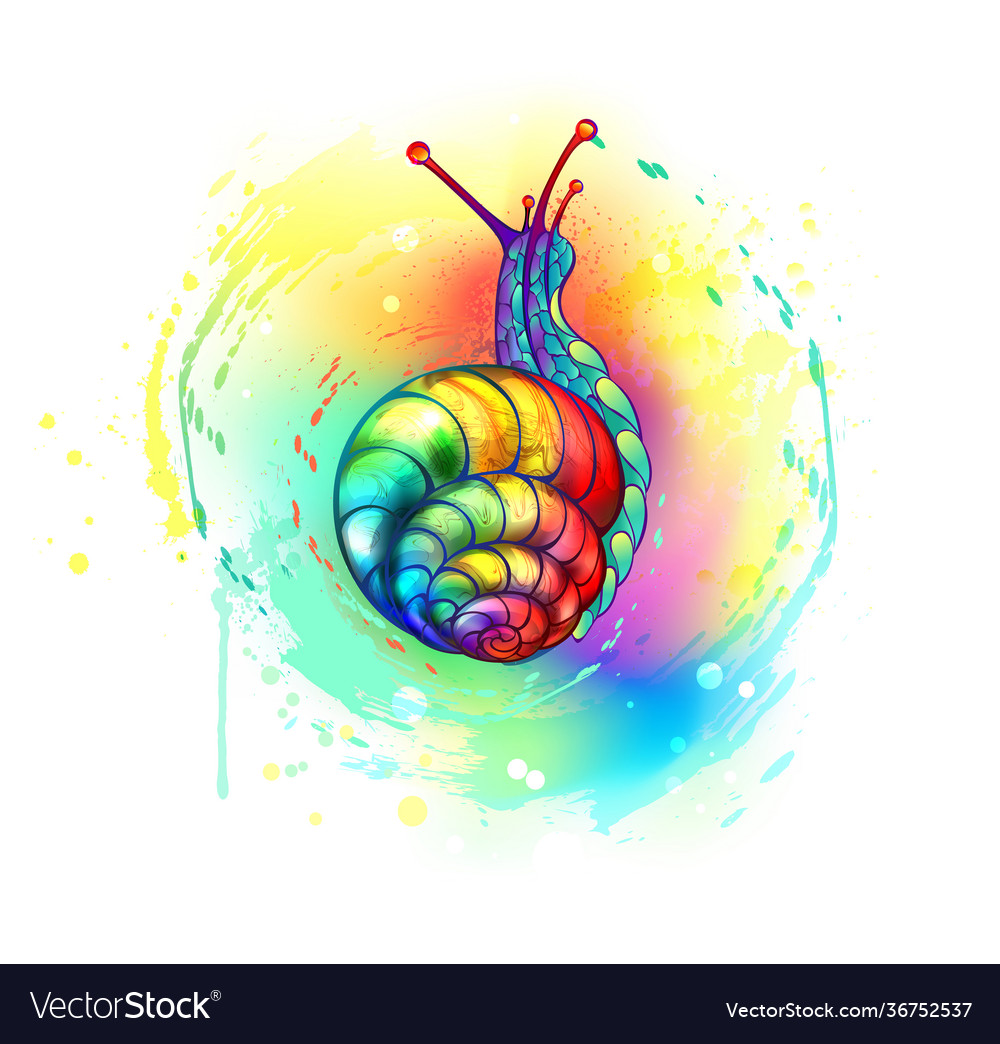 Rainbow snail Royalty Free Vector Image - VectorStock
