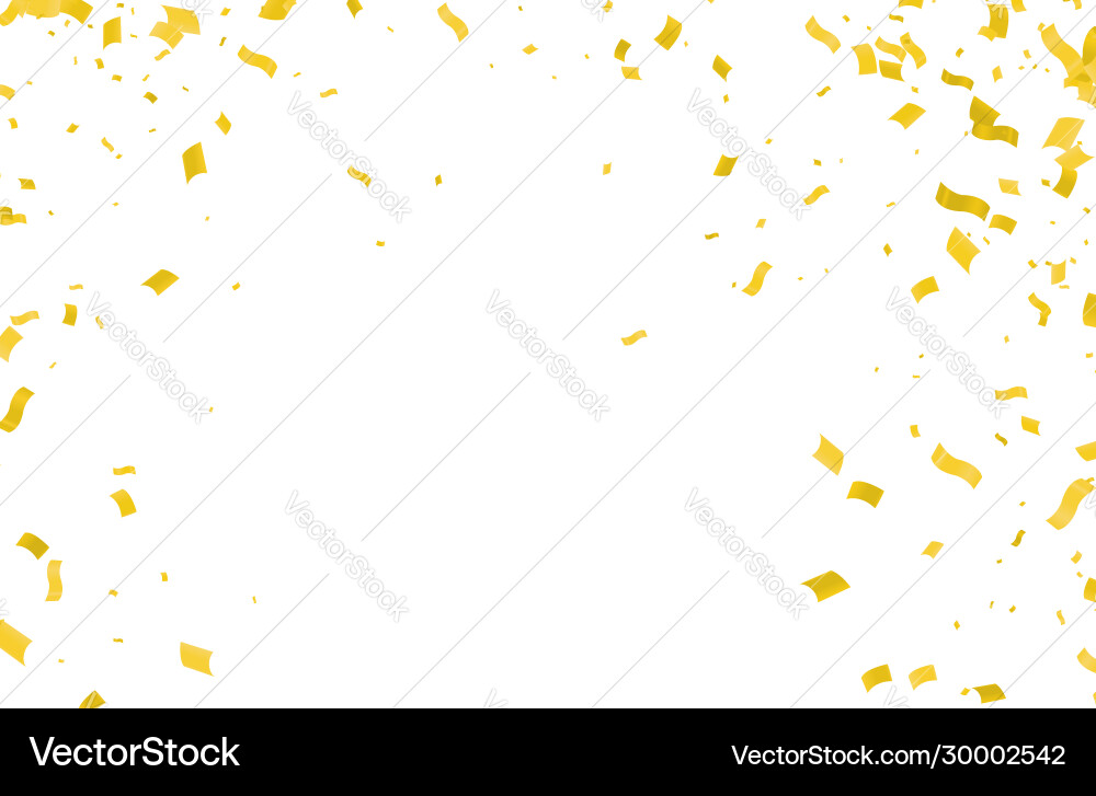 Abstract background with many falling gold tiny Vector Image