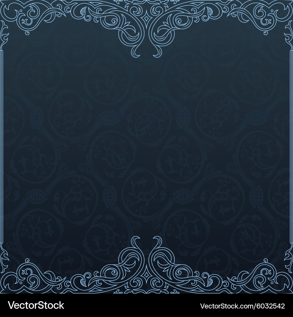 Background invitation vintage label floral frame Vector Image