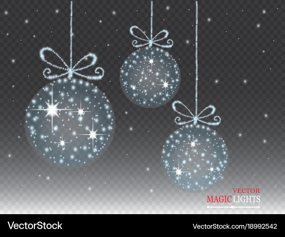 Christmas ornaments made from snowflakes Vector Image