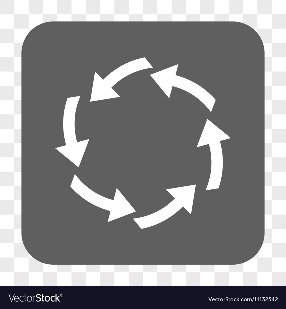 Circulation rounded square button Royalty Free Vector Image