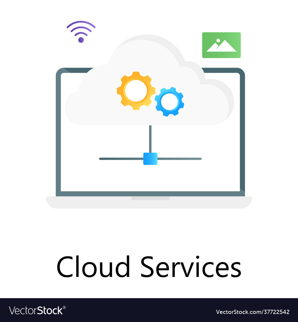 Cloud services Royalty Free Vector Image - VectorStock