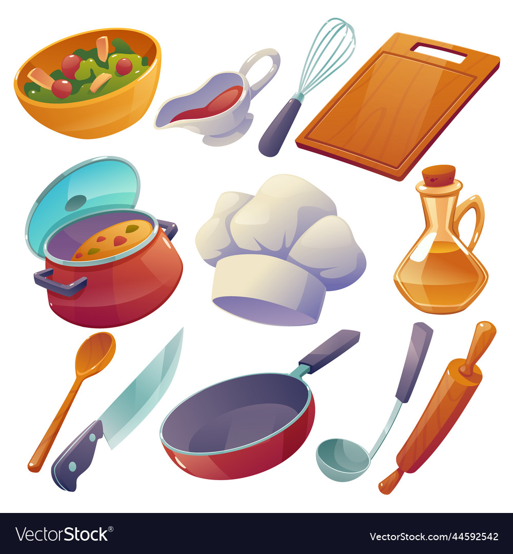 Cooking elements set Royalty Free Vector Image