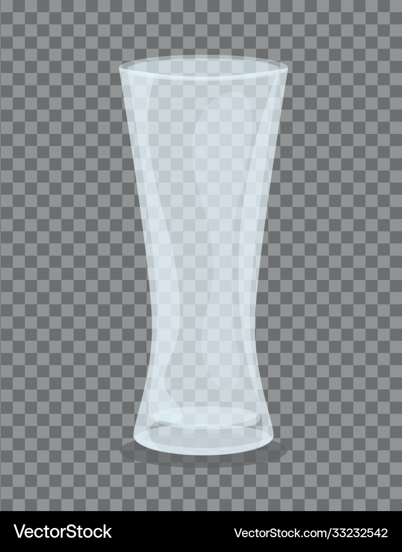Mockup transparent glass transparent empty glass Vector Image