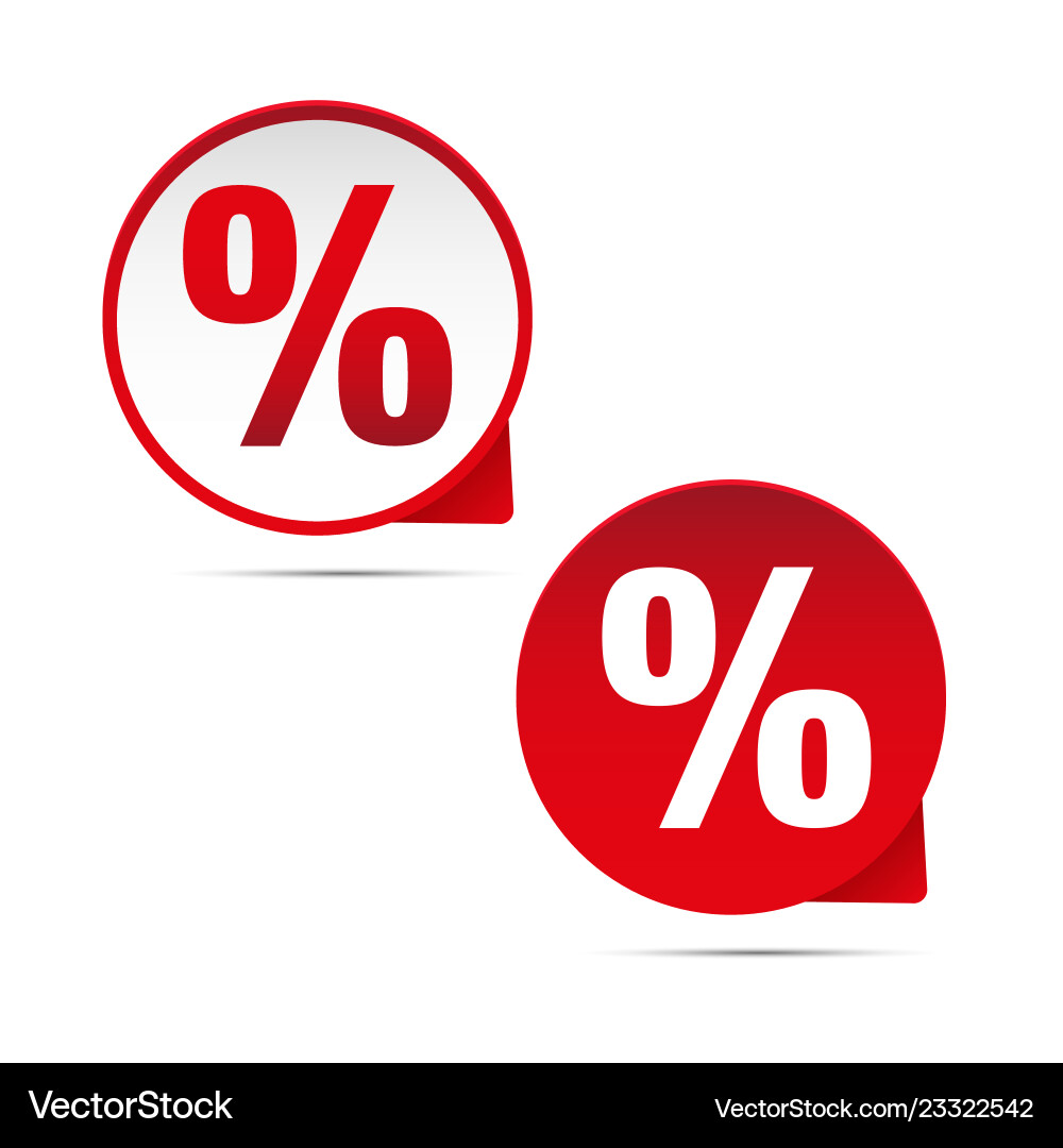 Percent sign label sale Royalty Free Vector Image