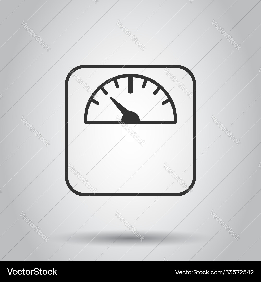 Scale icon in flat style balance on white Vector Image