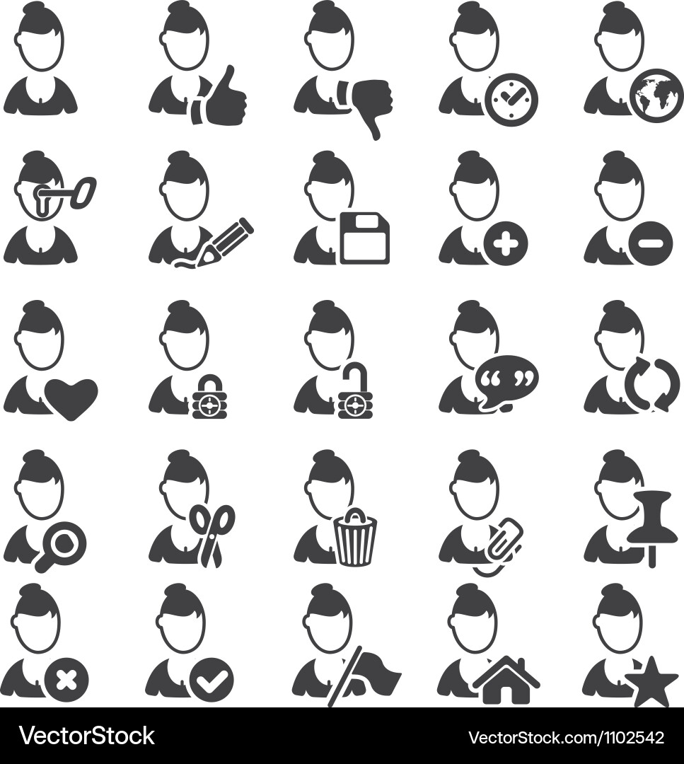 Set of avatar icons Royalty Free Vector Image - VectorStock