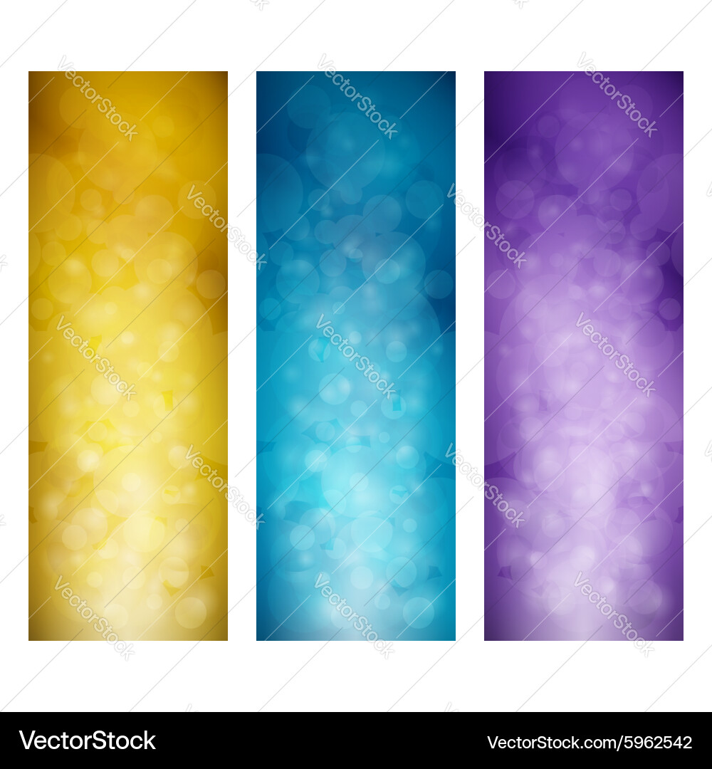 Set of vibrant vertical banners Royalty Free Vector Image