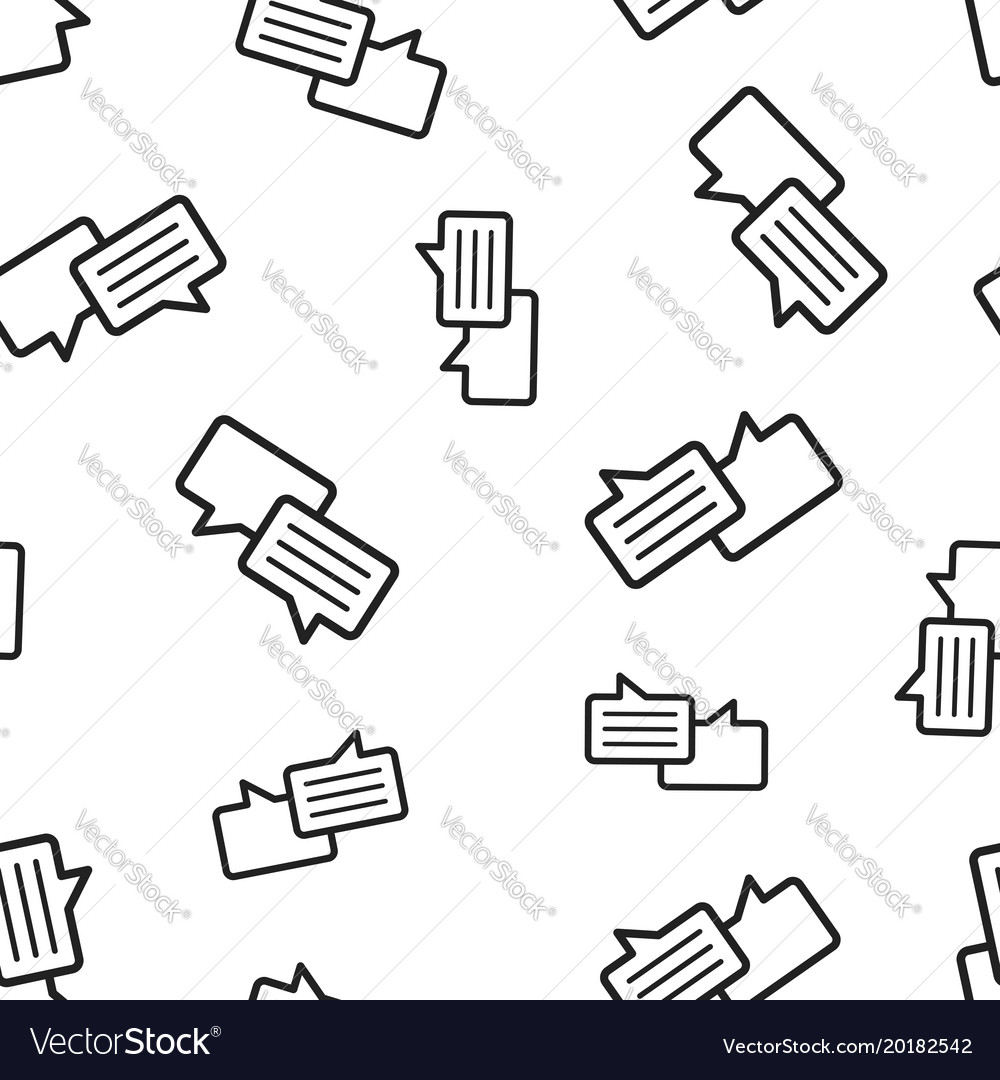 Speech bubble seamless pattern background Vector Image