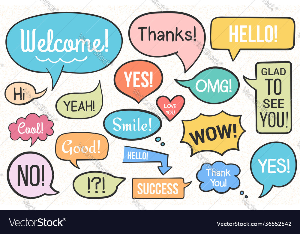 Speech bubbles Royalty Free Vector Image - VectorStock