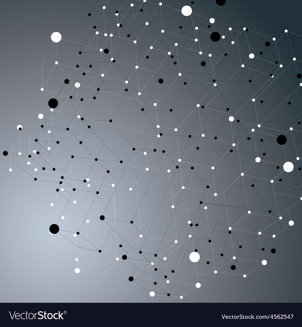 Abstract Asymmetric Monochrome Structure Vector Image