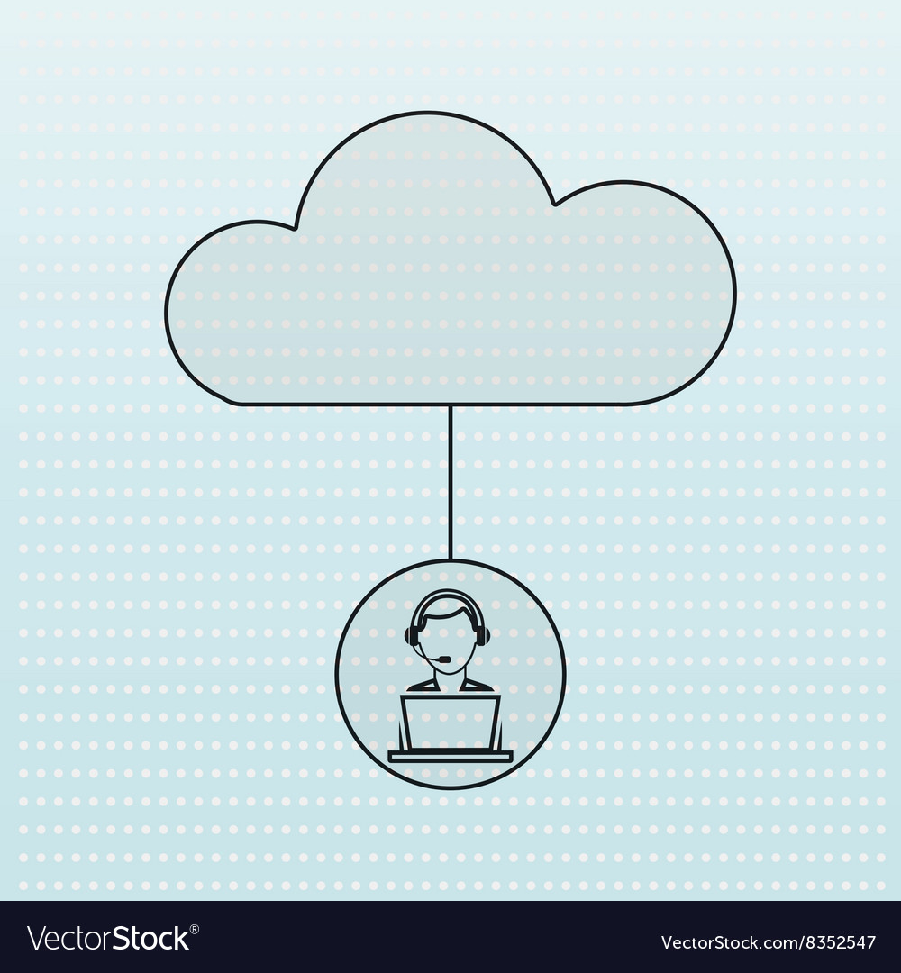 Computer user design Royalty Free Vector Image