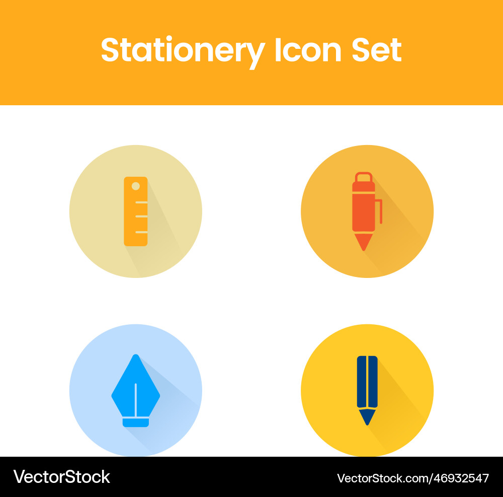 Free stationery icons Royalty Free Vector Image