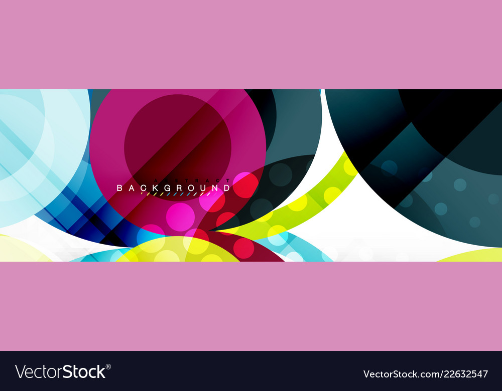 Overlapping circles design background Royalty Free Vector
