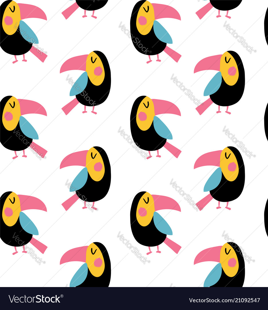 Toucan pattern Royalty Free Vector Image - VectorStock